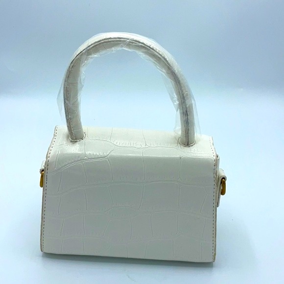 Bags | Crocodile Embossed Mini Handbag | Poshmark